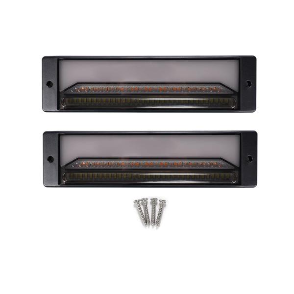 「商品情報」「主な仕様」【付属品】本体（左右セット）・取付用ネジ※取扱説明書は付属しません。【本体カラー・サイズ】スモークまたはクリアよりお選び下さい。全体サイズ(約) 長さ303mm×高さ85mm奥行22mm　取付位置(約)：278mm　...