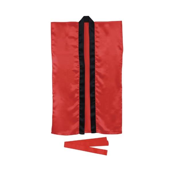 お祭り赤/S/1140 S アカ・Color:赤Size:S・パッケージ個数:1・仕様:サテンロングハッピ・カラー:赤・サイズ:S・付属品:ハチマキ付・ハッピ長さ:900mm