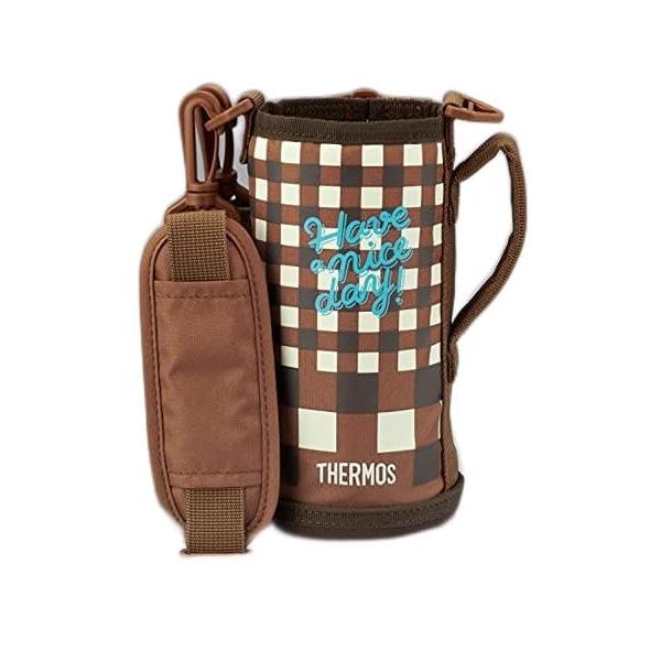 ポーチブラウンチェック/0.8L用/FJJ-800WF ハンディポーチ・Size:0.8L用Color:ブラウンチェック・パッケージ個数:1・サーモス 真空断熱2ウェイボトル FJJ-800WFシリーズ専用のハンディポーチ（ブラウンチェック...