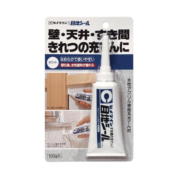 1個ホワイト/1個/HJ-137・Style:1個・パッケージ個数:1・用途:壁・天井・すき間・亀裂の充てん・内容量:100g・色:ホワイト・タイプ:水性アクリル樹脂系充てん材