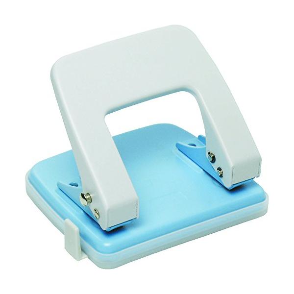ブルー/大/DA-372-B・Size:大・パッケージ個数:1・コンパクトに収納できるロック機能付きでデスクもスッキリ快適・ライトグレー×2トーンでポップなイメージ・サイドゲージ付・穴あけ枚数：約20枚(普通紙)・素材:本体=スチール、フタ...