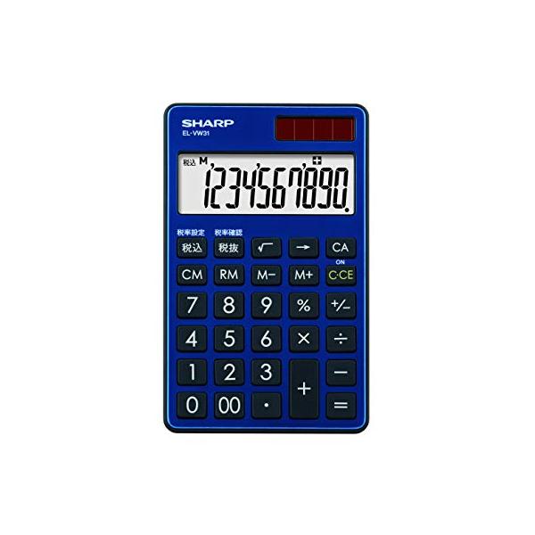 手帳タイプディープブルー/手帳タイプ/EL-VW31-AX・Color:ディープブルー・パッケージ個数:1・表示桁数:数字10桁・電源:本体組込太陽電池・DC 3V リチウム電池CR2016×1個・計算機能:加減乗除・定数計算・メモリー計算...