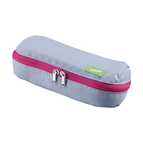 筆箱グレー×ピンク/-/F-VBF190-3・パッケージ個数:1・大容量で中身が見つけやすいシェル型ペンケース・カラー グレー×ピンク・寸法 200×100×55mm・収容量 ペン約35本(ペンの種類により異なります)・材質 表材・内装:ポ...