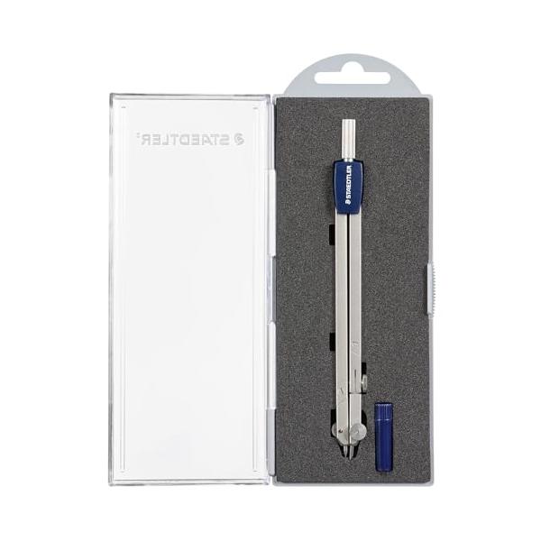 シルバー/ブルー/-/558 01SKN・パッケージ個数:1・シンプルな機構のベーシックコンパスです。両脚が折れ、針の部分部と筆記部が紙面に対して垂直になり安定するため、より正確な円が描けます。・サイズ78x200x20mm(パッケージ)、...