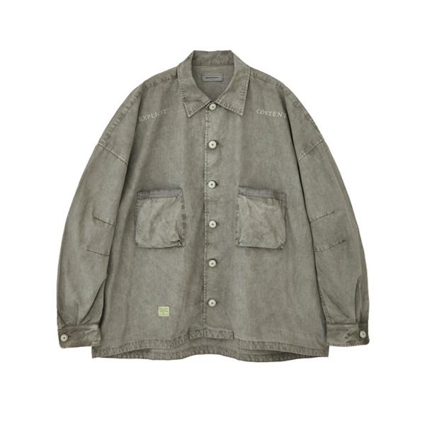 MAGIC STICKらしいオリジナルスペックサープラスウェアカプセルコレクション。前シーズンより展開するスーパーワイドシルエットのミリタリーシャツ。肘部分のダーツや立体ポケット、デザインポイントとしたグログランテープ使いなどテクニカルな要...