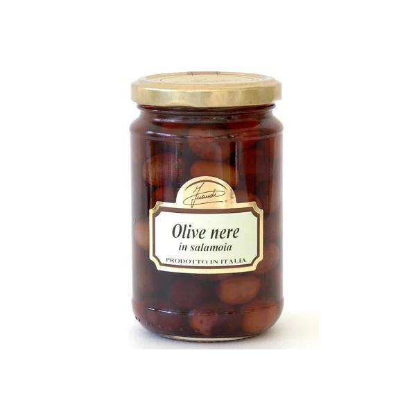 良質の黒オリーブの実（レッチーノ種）を厳選し、塩水漬けにしました。 上品で味わい深いオリーブの実は、そのままおつまみとして美味しく 召し上がっていただけます。また、サラダや煮込み料理にも お薦めです。今までオリーブが苦手だった方にも、是非試...