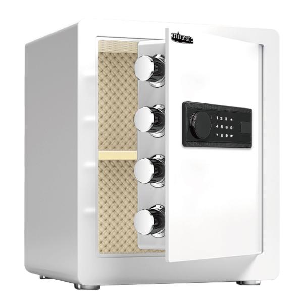 【頑丈なセキュリティ保護】ロックバーの中は空洞ではなく実芯に加え、ロックバーが多数あることでより頑丈になっています。本体は何層もの合金で作り出された防盗金庫です。3回続けて間違ったパスワードを入力すると、警報が鳴り、貴重品をより安全に保護し...