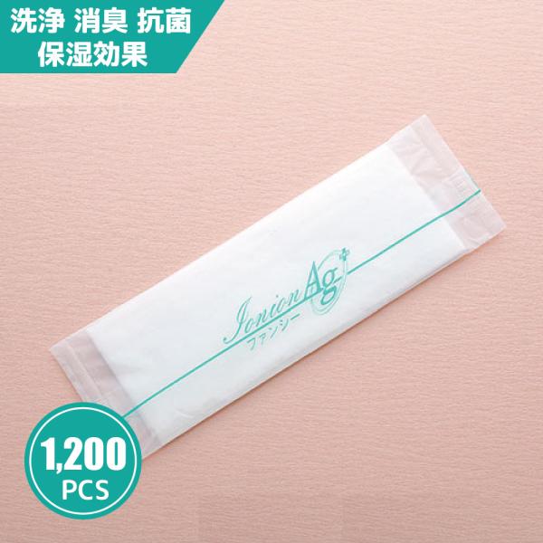 ■入数：1.200個■おしぼりサイズ：280×185ｍｍ/（包装サイズ）60×170mm■主成分：ＤＯＬＣ−１００、抗菌性海面活性剤、銀コロイド ■材質：エアレード不織布 ■生産国：日本 ■特徴  ・食事前や外出時のお手拭きや汚れ落としに！...
