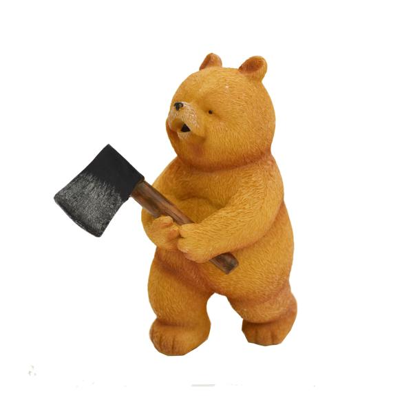 レジンダッドベア オノサゲちょっと間抜けなくまの置物、ダッドベアシリーズです。熊の表情がとてもかわいい、癒しクマオブジェ。お庭だけではなくお部屋のインテリアにもぴったりです。ガーデニング雑貨として屋外や芝生でディスプレイしていただくと、自然...