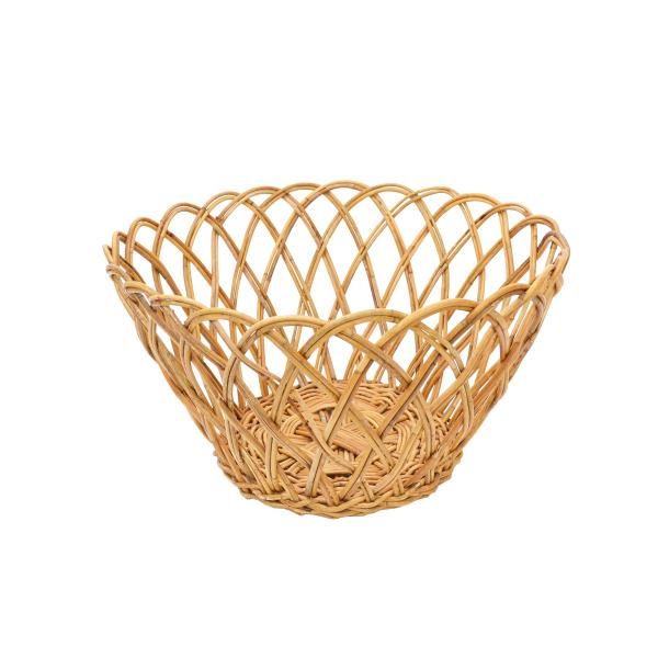 アラログ製のおしゃれな丸かごBigサイズ。大きな収納かご、ランドリーバスケット。アラログとは皮のついたラタン（籐）の一種で、フィリピンにしか生息しない希少価値の高い素材です。透かし編みのデザインとアラログ素材のアンティークな、使い込んだ様な...