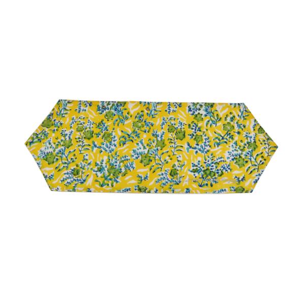 ラタンハウスオリジナル刺繍ロゴリバーシブルかごバッグカバーカバーサイズ  [ S ]ブロックプリント [ レモンイエローフラワー ]万葉木綿無地 [ ホワイト ]ロゴ刺繍糸色 [ ライトブルーグレー ]南仏をイメージする爽やかなボタニカル柄...