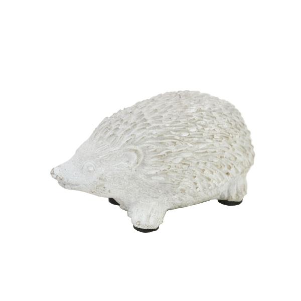 セメント製 ガーデンオブジェ ヘッジホッグ ブランかわいいハリネズミの小さめな置物。白いお庭の置物は植物のグリーンに映えます。森の動物、お花や樹木の根元にさりげなく飾ってかわいい、イングリッシュガーデン調のおしゃれなガーデンオブジェに仕上げ...