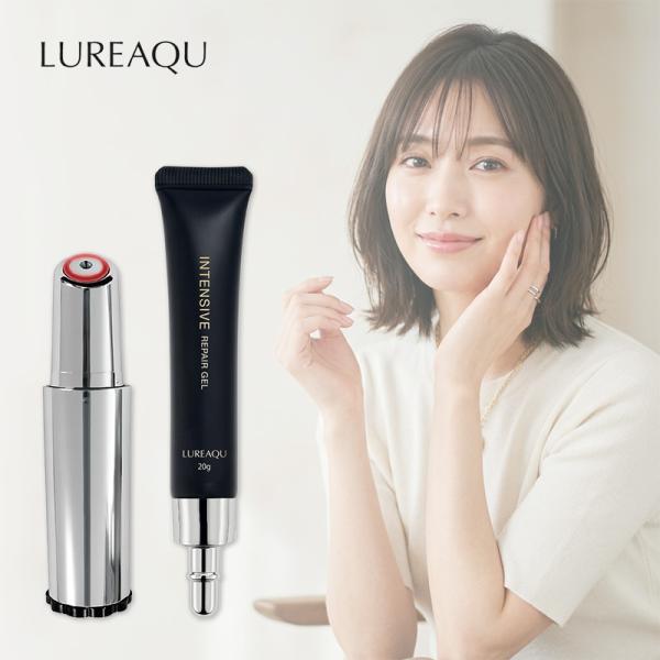 《美容ジェル+美顔器》 世界初の美肌因子成分「レチニアミド※」を70％以上配合した贅沢な美容ジェルと、目元・口元にも使用できるコンパクト美顔器のセット。ジェルにはヒト幹細胞培養液、4種のペプチド、シンエイク、エクトインなどの美容成分も配合し...