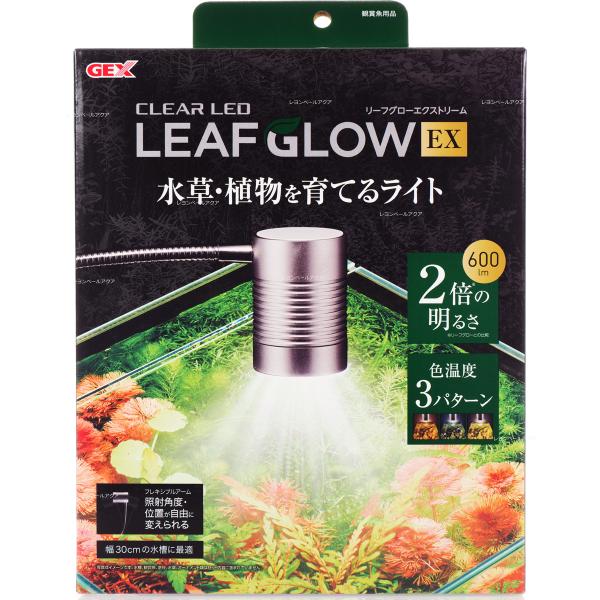 注文や問い合わせる際、当店の会社概要、お買い物ガイドを必ずお読みください。GEX クリアLED リーフグロー EXGEXクリアLEDリーフグローエクストリームEXは、水草や植物の成長を促し、鮮やかな色彩を演出する自然な白色の明るさを持つLE...