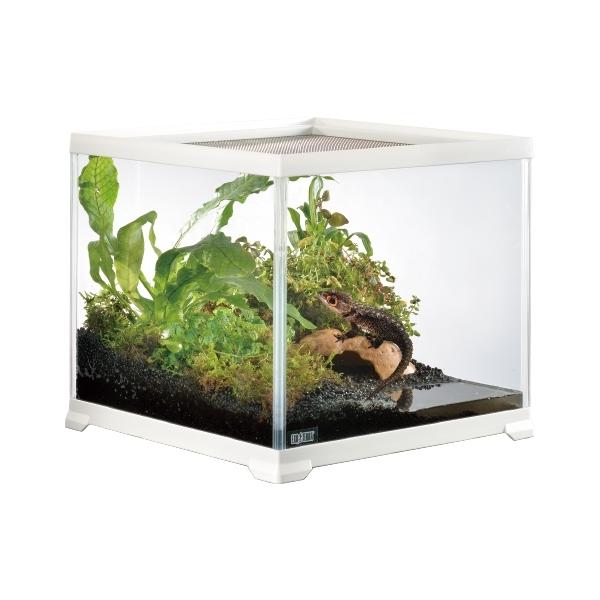 注文や問い合わせる際、当店の会社概要、お買い物ガイドを必ずお読みください。レプテリアホワイト300CUBE Highは、小型爬虫類や両生類の飼育に適したガラス製のハイタイプケージです。ホワイトフレームがインテリアに調和し、奥行きがあるため多...