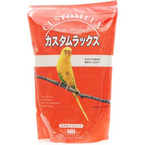 注文や問い合わせる際、当店の会社概要、お買い物ガイドを必ずお読みください。 ・セキセイインコ、大型セキセイインコ類のために配合した専用フードです。・カスタムラックスは、小鳥たちが大好きなたくさんの発芽できる新鮮な種子のみを配合しています。・...