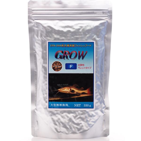 注文や問い合わせる際、当店の会社概要、お買い物ガイドを必ずお読みください。GROW グロウ F 沈降性 EPペレットタイプ 大型熱帯魚用 330gどじょう養殖研究所0887-33-4359