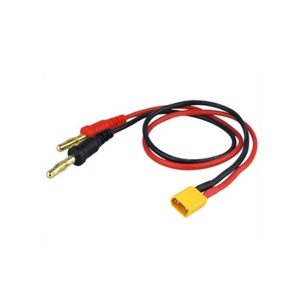 XT60用充電コードシリコンコード12AWG　15cm充電器側4mmバナナコネクター