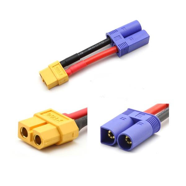 XT60メスEC5オス変換コネクターケーブル長さ:40mmケーブルサイズ:12AWG