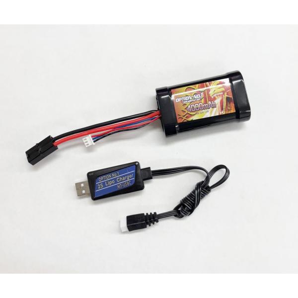 在庫の有りの表示でも、お取り寄せになる場合がございます。ご注文をキャンセルとさせて頂く場合があります。リチウムバッテリーとUSB充電器のお得なセットです。【セーフティパワー Li-on 7.4V 4000mAh/20C】高い耐久力と安全性を...