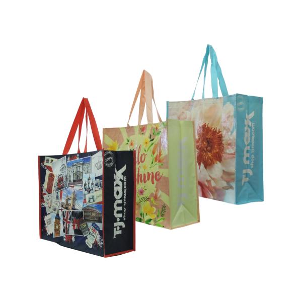 【発売日：2024年07月30日】【商品コード：BAG-OTH-3】アメリカのデパートチェーン「T.J.maxx（ティージェーマックス）」のエコバッグポリプロピレン素材で、多少濡れたり汚れたりしてもサッと拭き取れます。軽くて丈夫なので、お買...