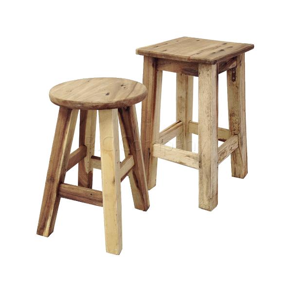 【商品コード：CHAIR NO1 / NO2】３脚までは宅急便：通常送料(660円)でお届け可能４脚以上は大型送料扱いタイの屋台などで見かけるシンプルな椅子 素朴な感じがGOOD丸座面の木製スツール（1脚よりの販売）無加工・無塗装のプレーン...