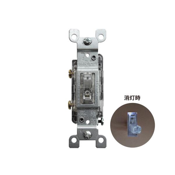 【商品コード：LTSW-1CW】アメリカ　LEVITON　片切りホタルスイッチPSE適合検査合格品（最終工程・検査は日本国内）【仕様】・15A 125V・ホワイトライト※ホタルスイッチ取り付け・取り扱いでのご注意を必ずご一読ください【備考】...