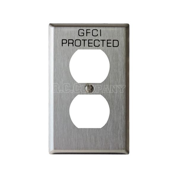 【商品コード：SUS-REP-2-GFBK】ステンレスプレート（アメリカ社製）【サイズ】横：70ｍｍ × 縦：114mm【備考】・プレートにはマイナスネジが付属しています。・日本製アウトレットボックス（通常の埋込BOX）に取付出来ます。・省...