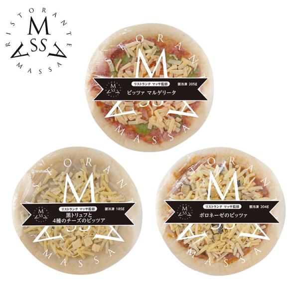 【発売日：2024年06月07日】【商品区分】食品【保存方法】冷凍【メーカー名】上郡　トンソン【生産国・加工国】日本【賞味期限】出荷日より90日【内容量】黒トリュフと4種のチーズのピッツァ、ボロネーゼのピッツァ、ピッツァ マルゲリータ×各1...