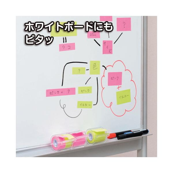 【発売日：2023年11月14日】【商品スペック】特長●お好きな長さで切れるテープ型全面のりのフセンです。●紙以外の素材にも貼れる強粘着タイプです（粗面は貼れません）。●好きな長さに簡単にカットができます。●フセンの裏は全面のり付です。用途...