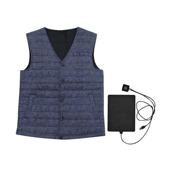 【発売日：2023年09月12日】【商品スペック】特長●取り外し可能ヒーターパッド付き中綿ヒーターベストです。●アウターとしても、スーツやジャケットのインナーとしての着こなしもできます。●ヒーターパッドを取り外してお洗濯も可能です。用途●寒...