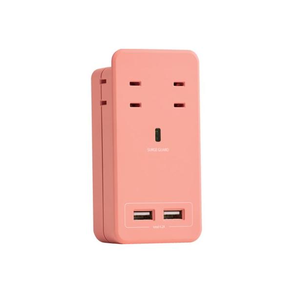 【発売日：2024年04月24日】特長●スマホスタンド機能付きです。●急速充電対応4.2A USBポート付きです。仕様●コンセント数：4個口●色：コーラルピンク●幅(mm)：77●奥行(mm)：130●高さ(mm)：63●定格電圧(V)：1...