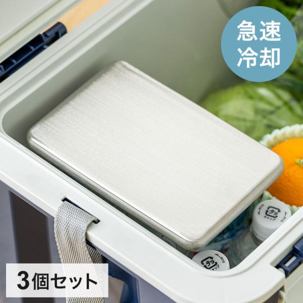 【発売日：2026年05月12日】ステンレスアイスパック 3個セット【商品名】長く使えるステンレスの保冷剤。14分で−9℃！クーラーバッグの中がすぐ冷えます。（メーカー調べ。）凍結まで3〜4時間。中の保冷液がすばやく冷えて半日待たずに使えま...