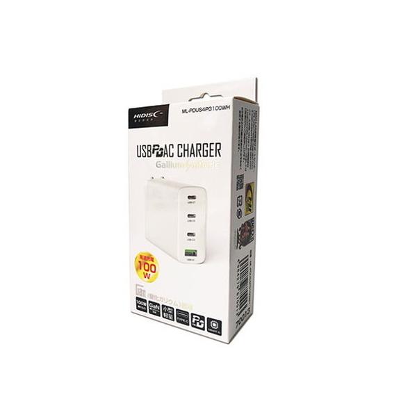 【発売日：2022年08月24日】【商品詳細】入力 ポート数: 4ポートGaN | PD | QC3.0 | 100W | 3USB-C+1USB-A入力: AC100-240V, 50/60Hz出力 USB-C1 or USB-C2 Ou...