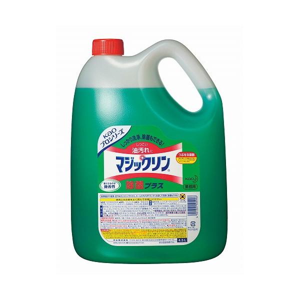 【発売日：2023年01月23日】■商品説明●換気扇・レンジなどのしつこい油汚れを浮きあがらせ、ぐんぐん落とすマジックリンに本格除菌性能をプラス。●アルカリ性●原液〜50倍希釈■直径・サイズ■深さ■重さ■容量4.5L●アルカリ性●原液〜50倍希釈