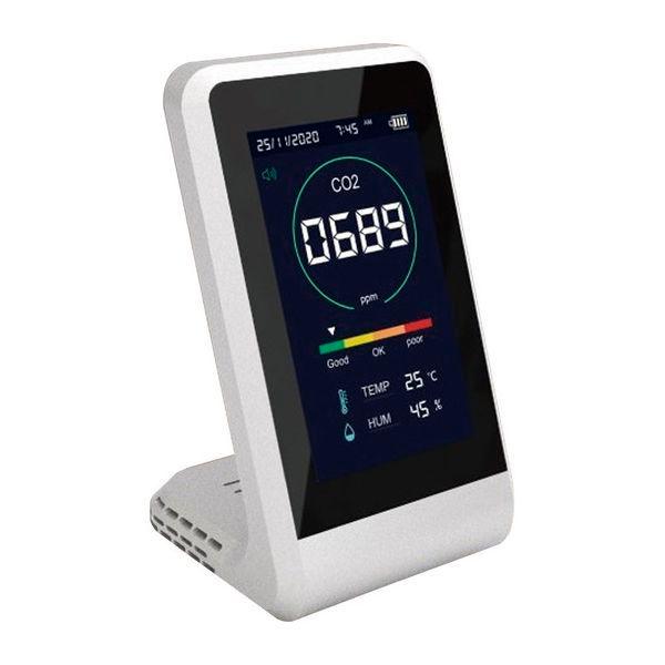 【発売日：2022年06月20日】■特徴●電源:USB充電(ケーブル同梱)CO2測定範囲:400〜5000ppm温度測定範囲:-10〜+60℃湿度測定範囲:5〜99%RH●色と数値で二酸化炭素濃度を見える化。●環境をリアルタイムで測定し、過...