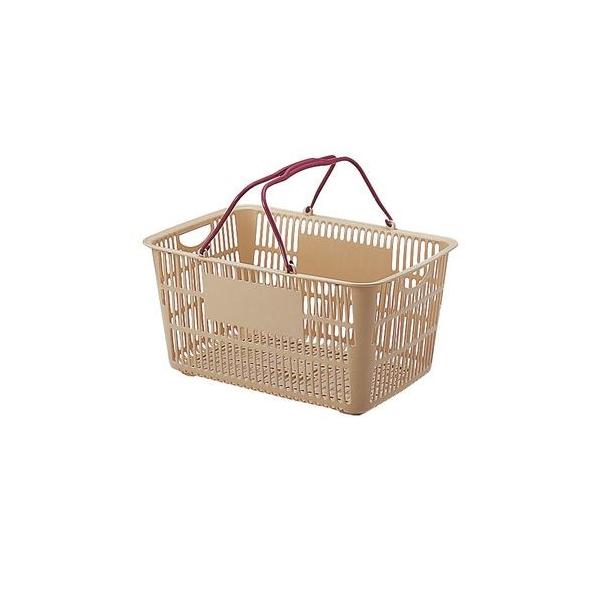 【発売日：2017年02月13日】遠藤商事 ショッピングバスケット U-33 ベージュ／エンジ ASYF303 JANコード 4905001363634●メーカー品番:U-33●カラー:ベージュ/エンジ●間口×奥行×高さ(mm):500×3...