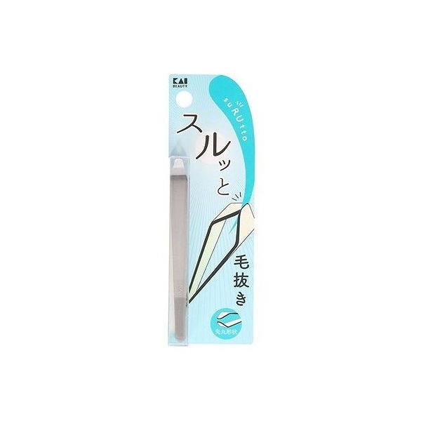 【発売日：2025年03月13日】【商品詳細】先端先丸形状で肌当たりが優しい毛抜きです。先曲げ形状により毛を捉えるための視認性が向上し、すっきりとした凹凸のないデザインに仕上がりました成分:ステンレススチールメーカー名:貝印生産国:日本内容...