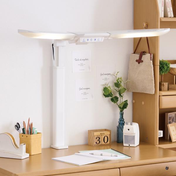 【発売日：2023年11月13日】■商品サイズ幅85×奥行34×高さ61cm（クランプ支柱取付時）■素材光源：LED（昼白色）・（電球色）灯体：ABS樹脂支柱：アルミダイキャスト・樹脂■重量2.9kg■生産国中国■特徴・JIS：AA形・押し...