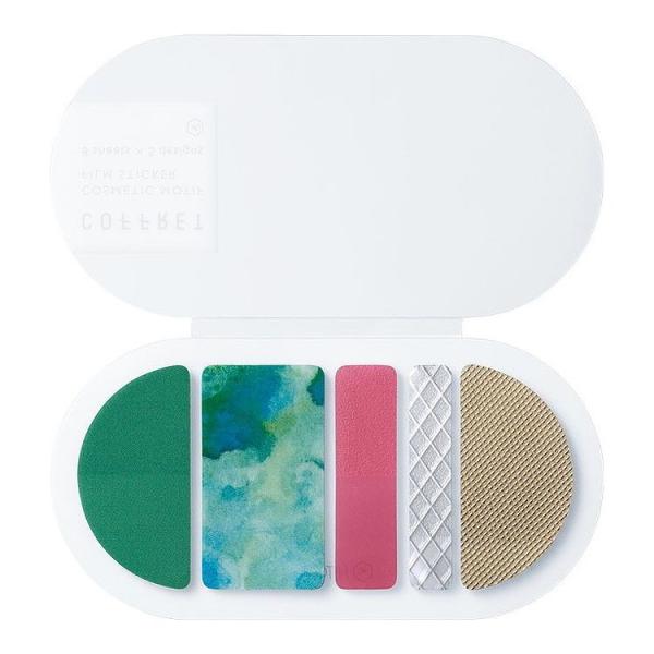 【発売日：2024年08月28日】【商品説明】日々のメイクを楽しむようにシールで自由な彩りを。並べても、重ねても。こころ躍るカラーを思いのままに。材質:PET本体色:フォレストグリーン