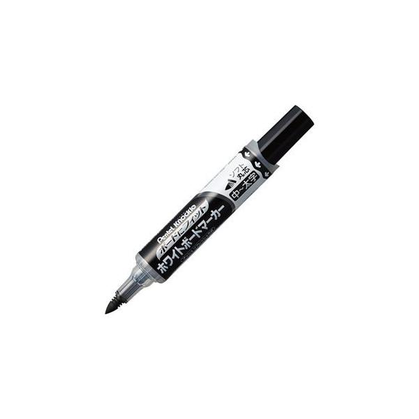 【商品名】(まとめ) ぺんてる ノックル ボードにフィット ホワイトボードマーカー 中-太字・ソフト丸芯 黒 EMWL5BF-A 1本 【×20セット】