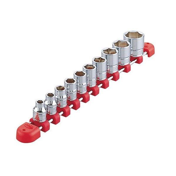 【発売日：2018年06月28日】【商品詳細】●差込角(sq.)：9.5●重量(g)：500●9.5sq.の10コ組ソケットセットです。六角ソケット(B3-07・08・10・11・12・13・14・17・19・22)、ソケットホルダー10コ...