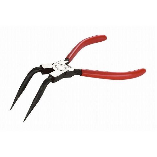 【発売日：2018年06月28日】【商品詳細】●クロー径(φmm)：1.2●適用スナップリング(呼び)：10〜 11●全長(L；mm)：175●重さ(g)：200●軸用の曲型ロングスナップリングプライヤです。●本体のカシメ部はガタ付きが少な...