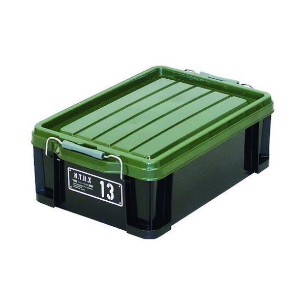 【発売日：2022年06月17日】【商品詳細】●スタッキングでき便利です。●フタに15ｃｍまでの目盛り付です。●部品やねじ、釘などの小物収納に。●容量(L)：13●色：ブラックグリーン●外形寸法(mm)間口：295●外形寸法(mm)奥行：4...