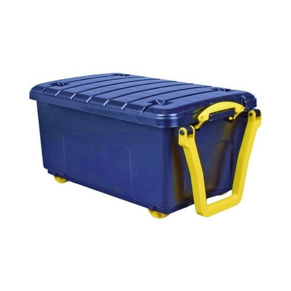 【発売日：2022年06月17日】【商品詳細】●非常に頑丈で壊れにくいイギリス製のキャスター付コンテナです。●ロック機構を備えたハンドルと移動に便利なロングハンドル付です。●フタをした状態で完璧なスタッキング（積み上げ）が可能です。●色：ブ...