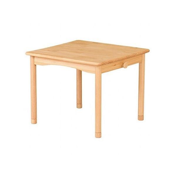 【発売日：2022年06月16日】【商品特長】天然木でできたキッズテーブル。天板裏に収納されている付属の継脚を使用すれば天板の高さを30mm上げることが可能なのでお子様の成長に合わせることが出来ます。【仕様】●カラー:ナチュラル●商品サイズ...