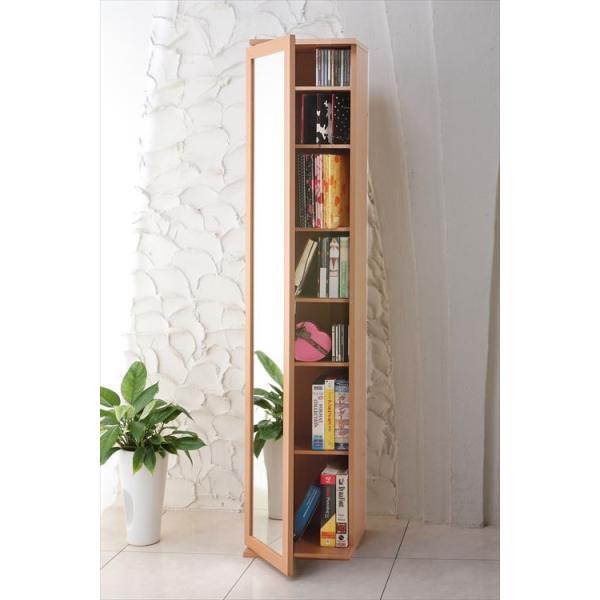 【発売日：2015年07月23日】【商品説明】●CD・DVD・ビデオ・コミック本等の収納・整理整頓に役立ちます●ミラーは全身が映る余裕のサイズです●棚板は取り外せるので長い物も収納出来ます●ミラーは飛散防止処理をしています【商品サイズ(mm...