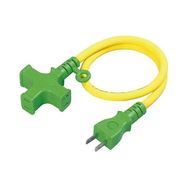 【発売日：2019年07月17日】【用途】ランプ付クロスタップ。【機能・特徴】ほたるコンセントです。屋内型です。【仕様】●定格：15A/125V・1500W。●電線長：0.5m(ソフト電線)。●電線色：黄。●電線種：SVCT1.25mm2×...