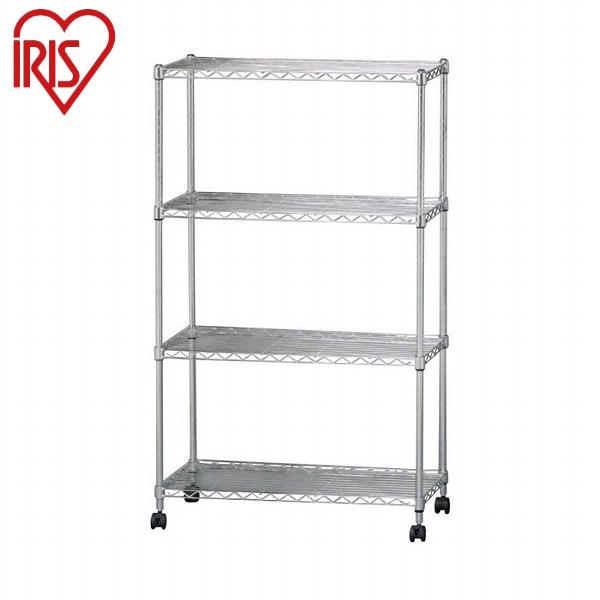 【発売日：2023年10月11日】【商品説明】■クロムメッキ仕上げのラックです。移動に便利なキャスター付きです。スペック原産国：中国材質：棚板・ポール：スチール(クロムメッキ)、固定部品：ABS樹脂、キャスター：ナイロン樹脂