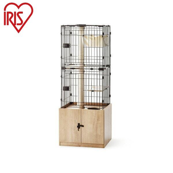 【発売日：2023年10月11日】【商品説明】■キャットランド、キャットタワー、トイレ収納が一つになった1台3役の隠れ家キャットランドケージです。■ハンモック付きでケージの中でもゆったりくつろげます。■ステップ付きなので、上り下りしやすいで...